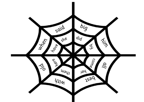 Spider Web Common Words | Teaching Resources
