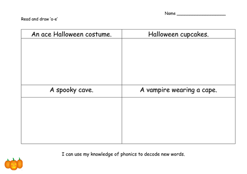 Read and Draw Halloween Theme | Teaching Resources