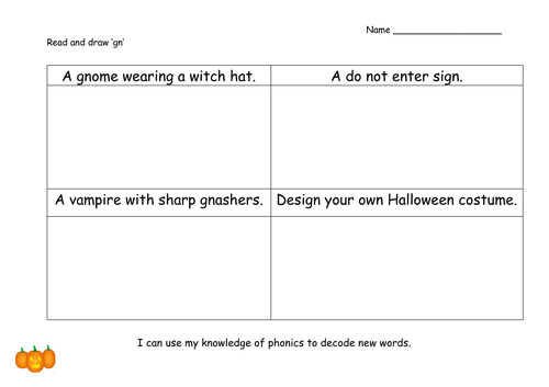 Read and Draw Halloween Theme | Teaching Resources