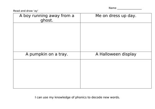 Read and Draw Halloween Theme | Teaching Resources