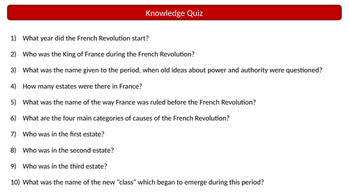 What caused the French Revolution? 3 Lessons | Teaching Resources
