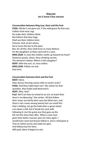King Lear full scheme of lessons (A2) | Teaching Resources