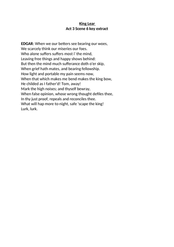 King Lear full scheme of lessons (A2) | Teaching Resources