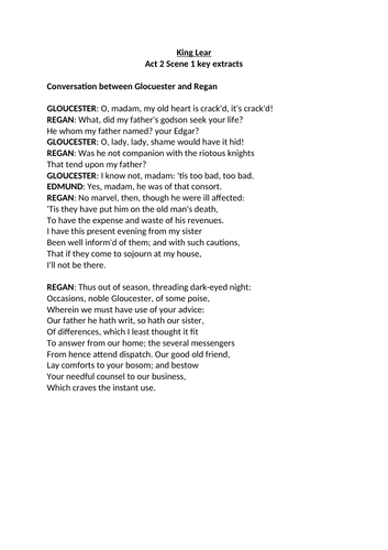 King Lear full scheme of lessons (A2) | Teaching Resources