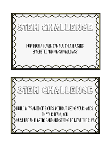 STEM Challenge Cards | Teaching Resources