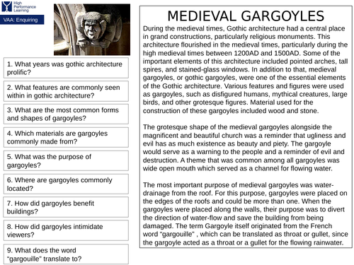 Guided reading - Gargoyles | Teaching Resources