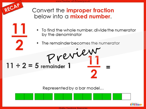 Adding Mixed Numbers - Year 6 | Teaching Resources