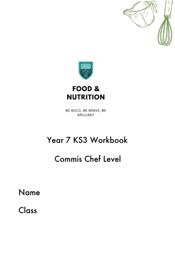 Food Prep & Nutrition Booklet - KS3 | Teaching Resources