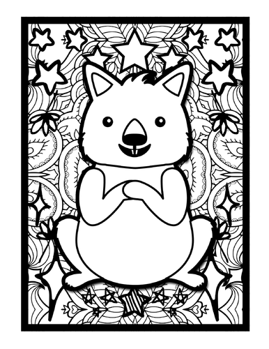 Wombats Mindfulness Mandala Coloring Pages, Animals Coloring Printable ...
