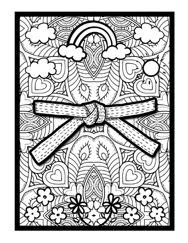 Aikido Mindfulness Mandala Coloring Pages, Sports Coloring Printable ...