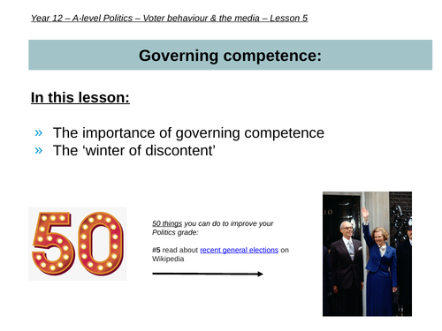 Governing competence (AS Politics) | Teaching Resources