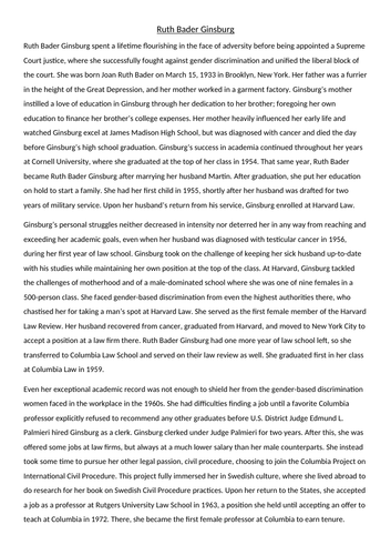 On the basis of sex film SOW | Teaching Resources