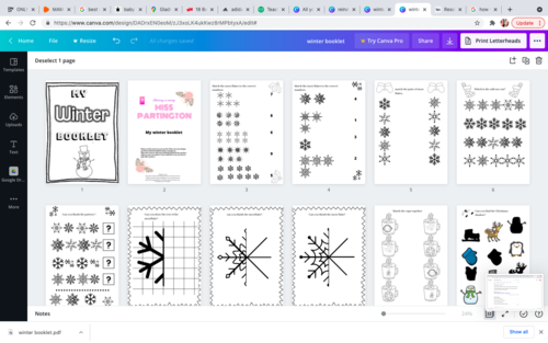 My winter booklet | Teaching Resources