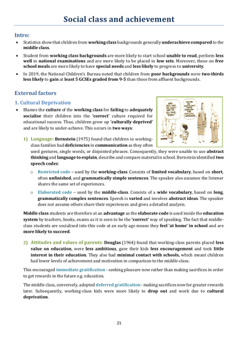 Social class differences in education - sociology | Teaching Resources