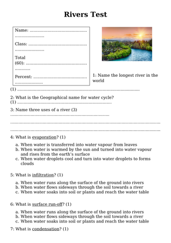 Rivers & Floods, KS3 Geography (complete unit) | Teaching Resources