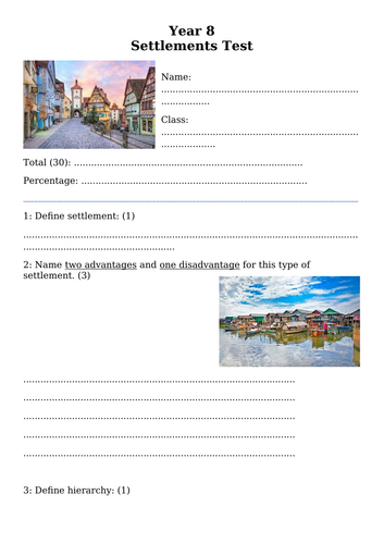 Settlements, KS3 Geography (complete unit) | Teaching Resources