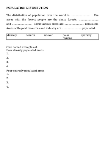 Population, KS3 Geography (complete unit) | Teaching Resources