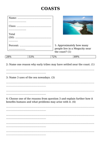 Coasts, KS3 Geography (complete unit) | Teaching Resources