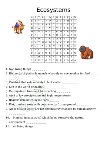 Ecosystems & Environmental Change, KS3 Geography (complete unit ...