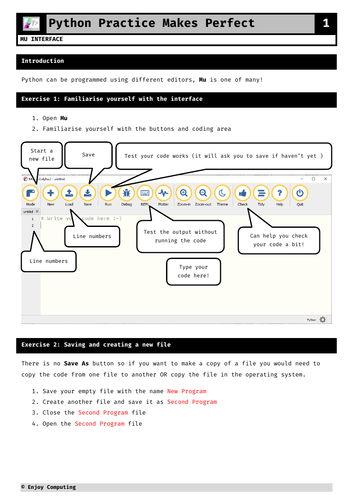 Interfaces (Python Practice Makes Perfect 1) | Teaching Resources Interfaces (Python Practice Makes Perfect 1) | Teaching Resources