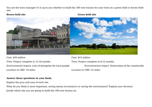 Urban Environments, IGCSE Geography, Pearson Edexcel (complete unit) | Teaching Resources