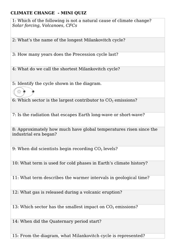 Fragile Environments & Climate Change, IGCSE Geography, Pearson Edexcel 4GE1 (complete unit ...