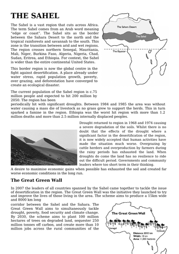 Fragile Environments & Climate Change, IGCSE Geography, Pearson Edexcel 4GE1 (complete unit ...