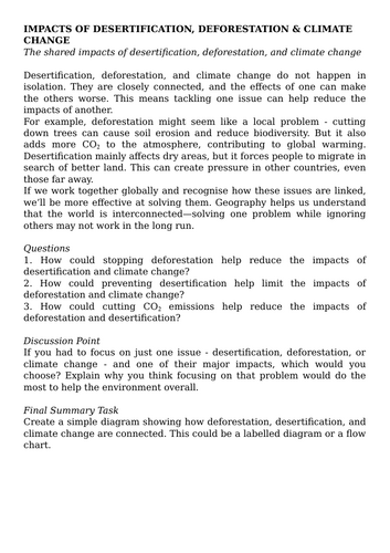 Fragile Environments & Climate Change, IGCSE Geography, Pearson Edexcel 4GE1 (complete unit ...