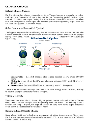 Fragile Environments & Climate Change, IGCSE Geography, Pearson Edexcel 4GE1 (complete unit ...