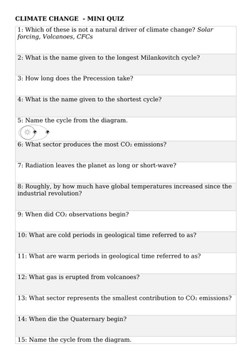 Fragile Environments & Climate Change, IGCSE Geography, Pearson Edexcel 4GE1 (complete unit ...