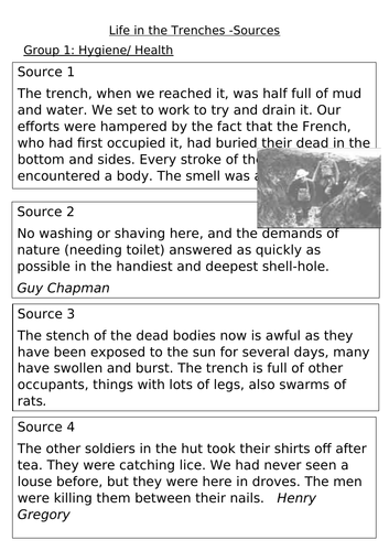 Trench Warfare WWI | Teaching Resources