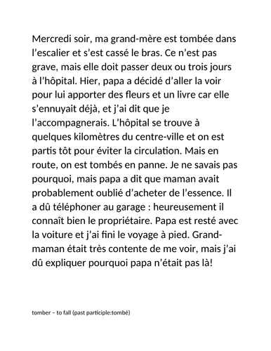 French GCSE translation exercise / revision sheet / lesson plan ...