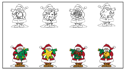 Colouring and Matching at Christmas EYFS | Teaching Resources