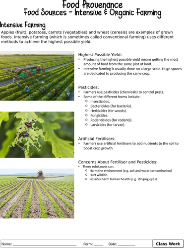 Food Provenance GCSE Food AQA | Teaching Resources