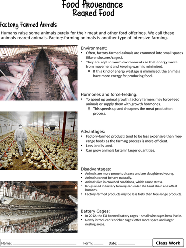 Food Provenance GCSE Food AQA | Teaching Resources