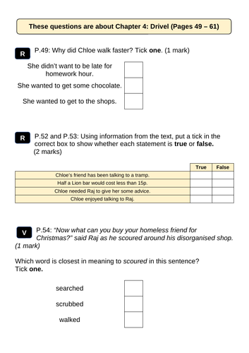 Mr Stink by David Walliams - Y6 SATs style reading comprehension ...