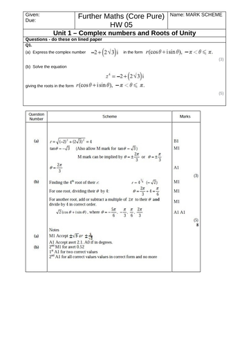 Homework pack for A-level Further Maths | Teaching Resources