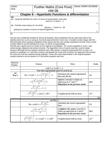 Homework pack for A-level Further Maths | Teaching Resources