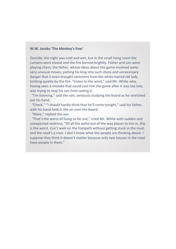 Cambridge IGCSE English: Narrative and Descriptive Writing Unit ...