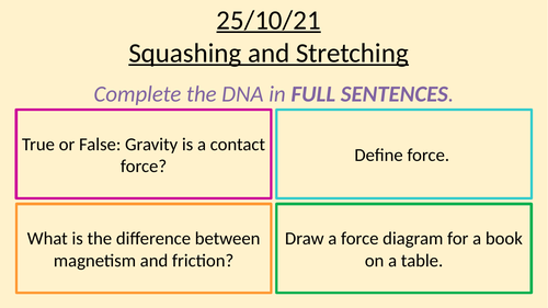 P1 1.2 Squashing and Stretching | Teaching Resources