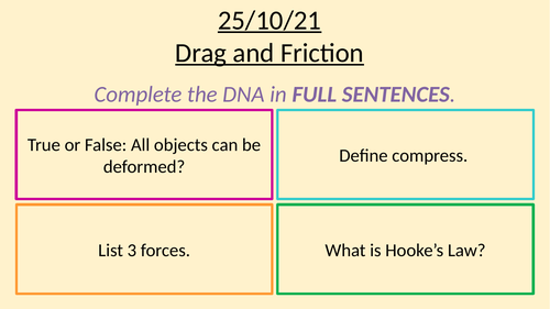 P1 1.3 Drag and Friction | Teaching Resources