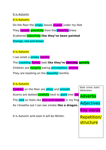 Autumn Poetry Year 2 | Teaching Resources