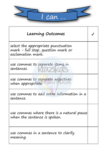 Functional Skills English - Entry Level 3 - Punctuation - Commas ...