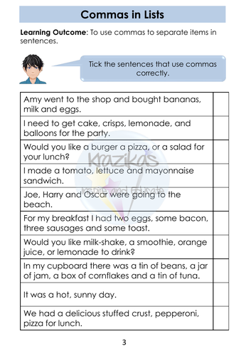 Functional Skills English - Entry Level 3 - Punctuation - Commas ...