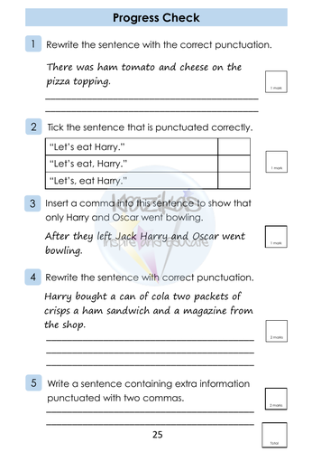 Functional Skills English - Entry Level 3 - Punctuation - Commas ...