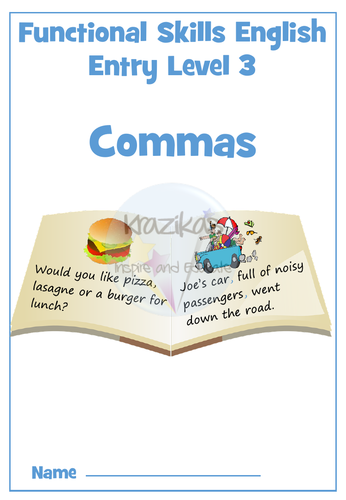 Functional Skills English - Entry Level 3 - Punctuation - Commas ...