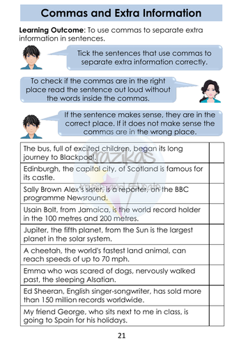 Functional Skills English - Entry Level 3 - Punctuation - Commas ...
