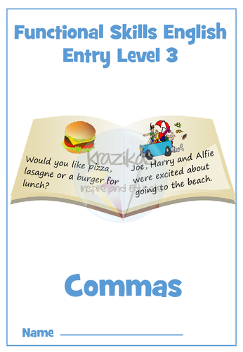 Functional Skills English - Entry Level 3 - Punctuation - Commas ...
