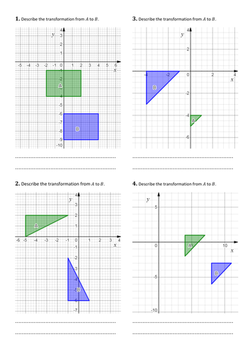 Edexcel GCSE Foundation Unit 10 - Transformations | Teaching Resources