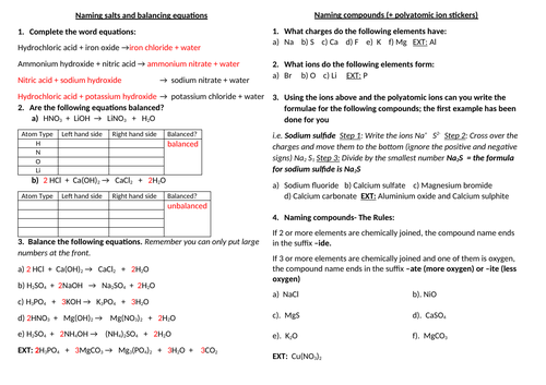 AQA GCSE 9-1 Chemistry Unit 4 Chemical Changes 4.2 Reactions of acids ...